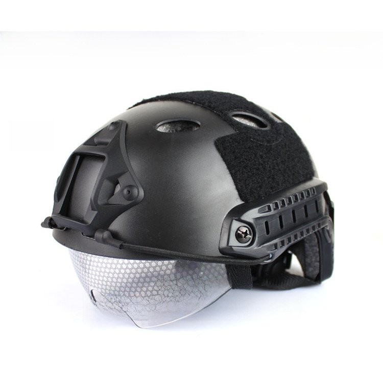 FAST Helmet Goggles Helmet PJ Elliptical Hole Game CS Guide Rail Helmet ...