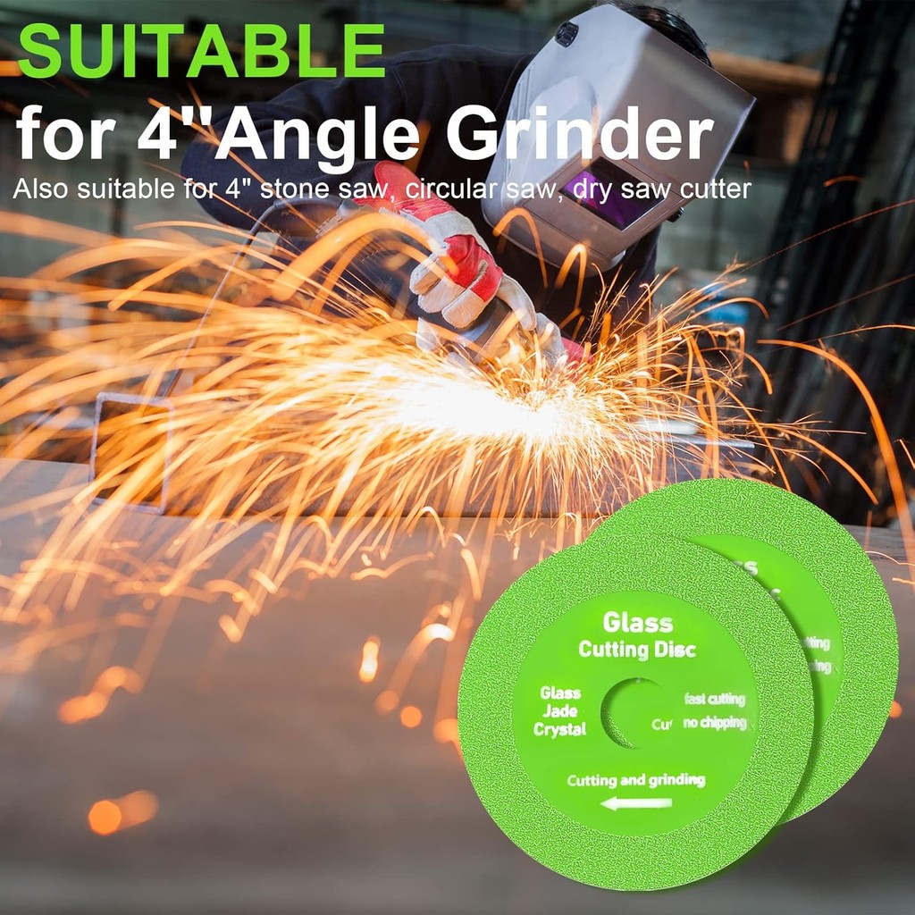 4 Inch Ultra-Thin Diamond Saw Blade Angle Grinder Glass Cutting Disc ...