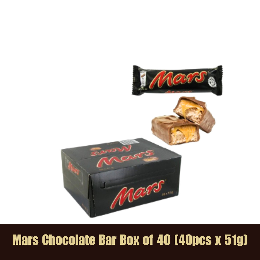 Mars Chocolate Bar Box of 40 [40pcs x 51g] [Best Before Date: 25/May ...