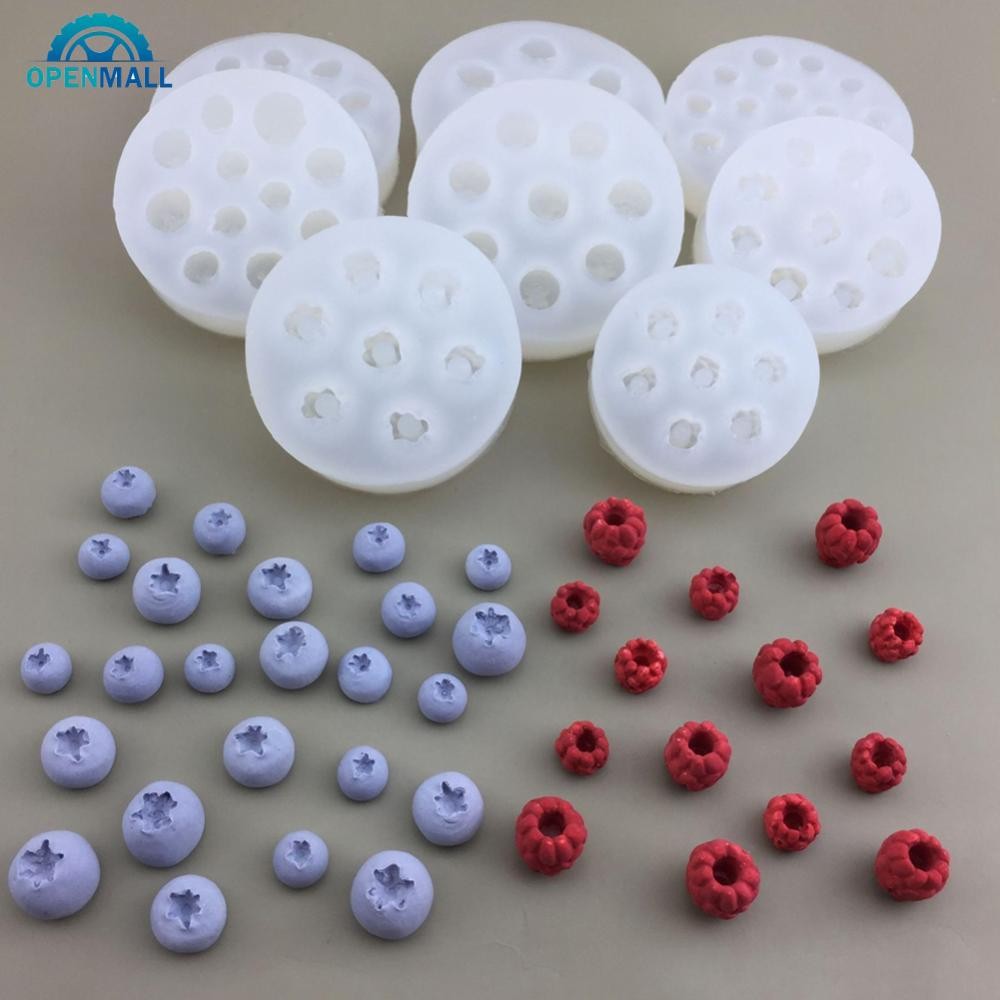 OPENMALL 3D Blueberry Raspberry Candle Mold Simulation Fruit Fondant ...