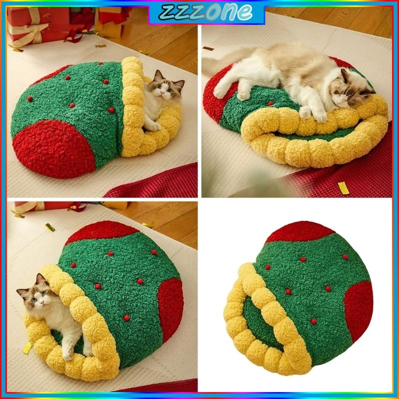 zzz Creative Pet Bed Christmas Theme Nest for Dog and Cats Soft Winter ...