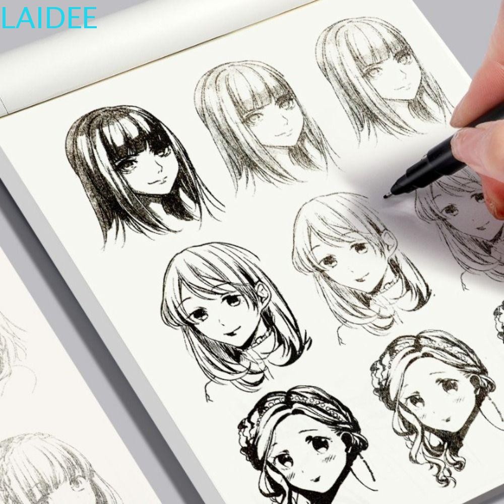 LAIDEE Anime Hand Drawn Book, Comics Girl Boy Tracing Manga Sketching ...