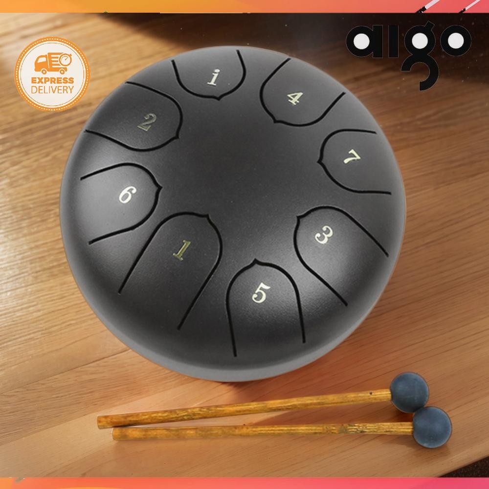 6 Inch 8 Notes Steel Tongue Drum Handpan Drum Percussion Instruments ...