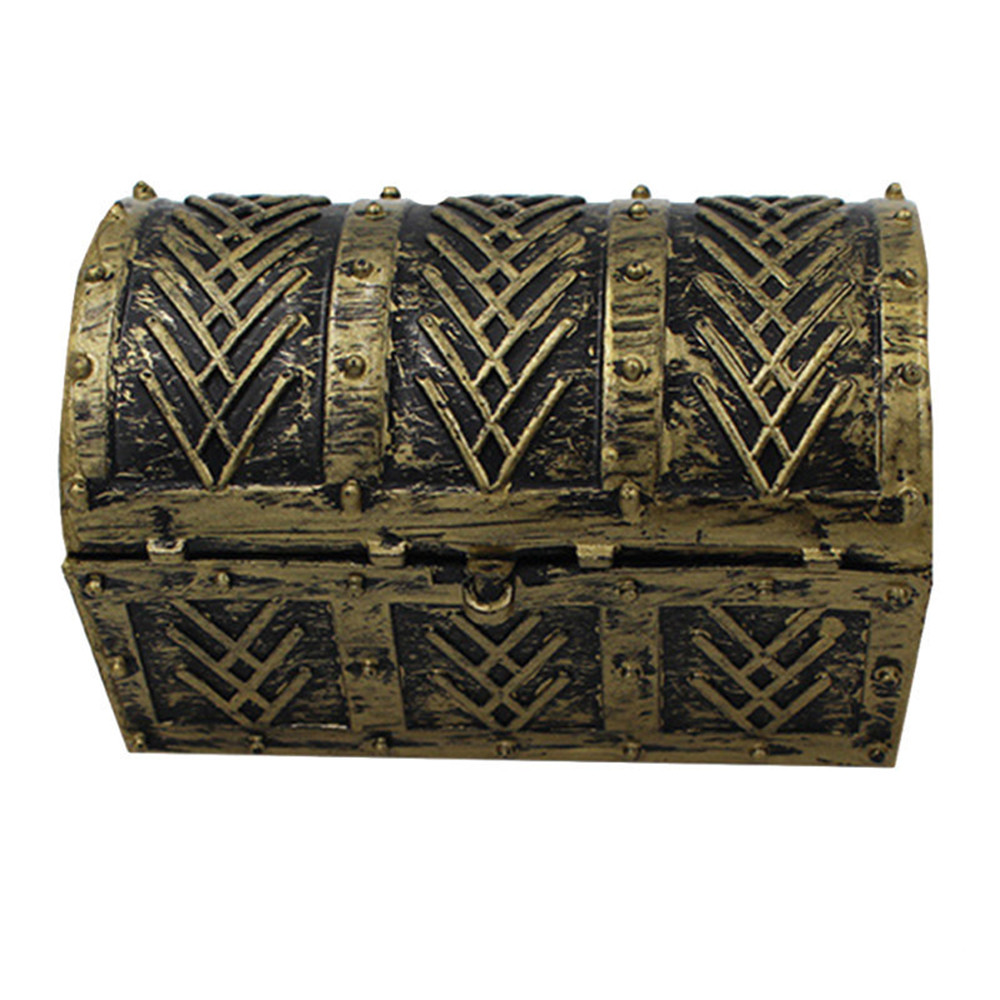Mini Treasure Chest For Women Wooden Jewelry Pirate Treasure Vintage ...