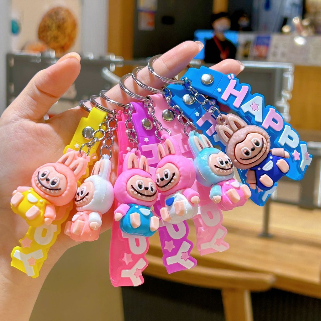 Labubu Keychain Fashion Bag Decoration Labubu Anime Keychain Pendant ...