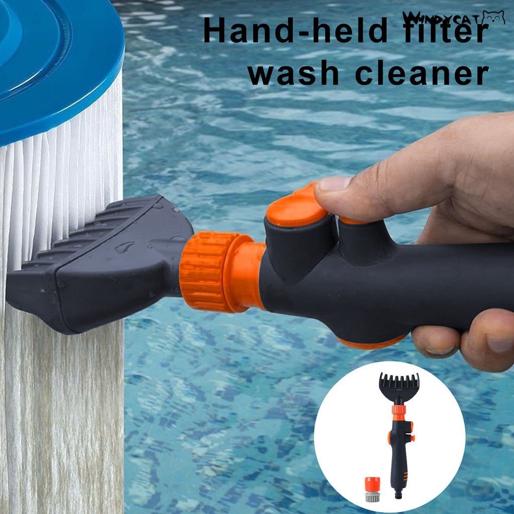 Windycat Swimming Pool Cartridge Filter Cleaner with Handle One-key ...