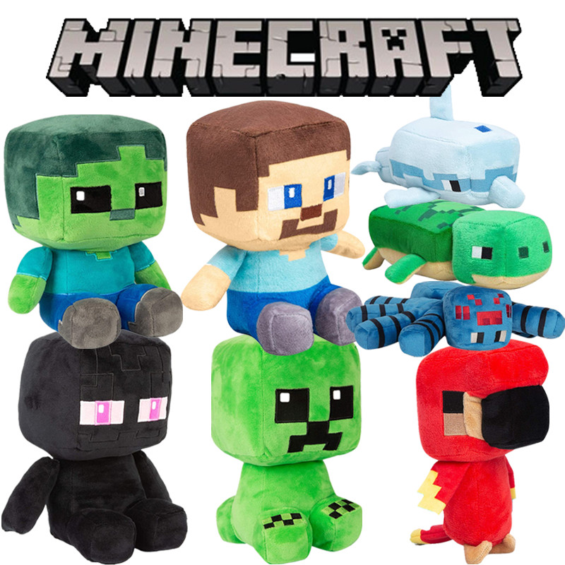 MC Plush Steve Creeper Enderman Zombie Alex Plush Doll Stuffed Toys ...