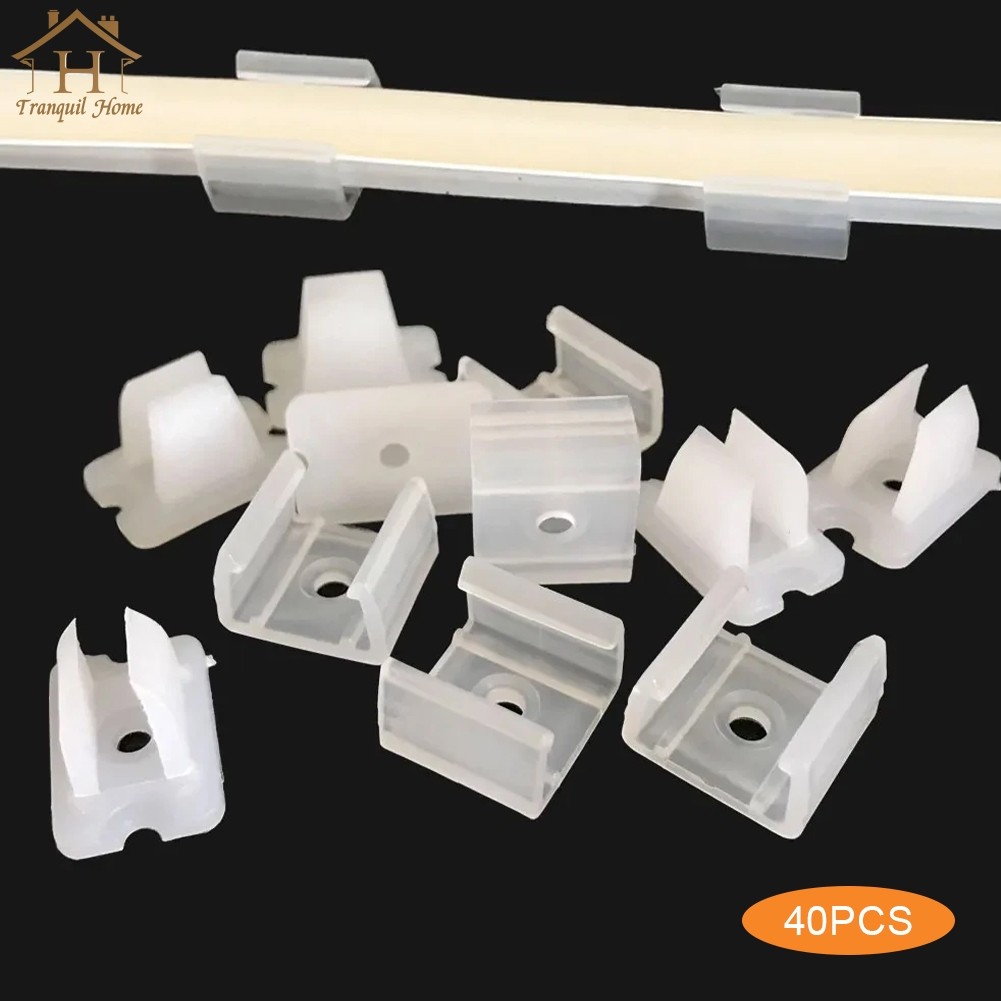 40pcs LED Strip Mounting Clips Lights Fixed Clip Connector with 40pcs ...