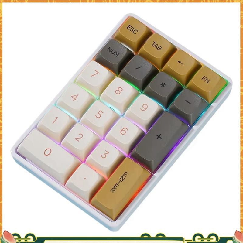 21Keys Mini Keyboard 2.4G Wireless Number Pad Mechanical Numeric Keypad ...