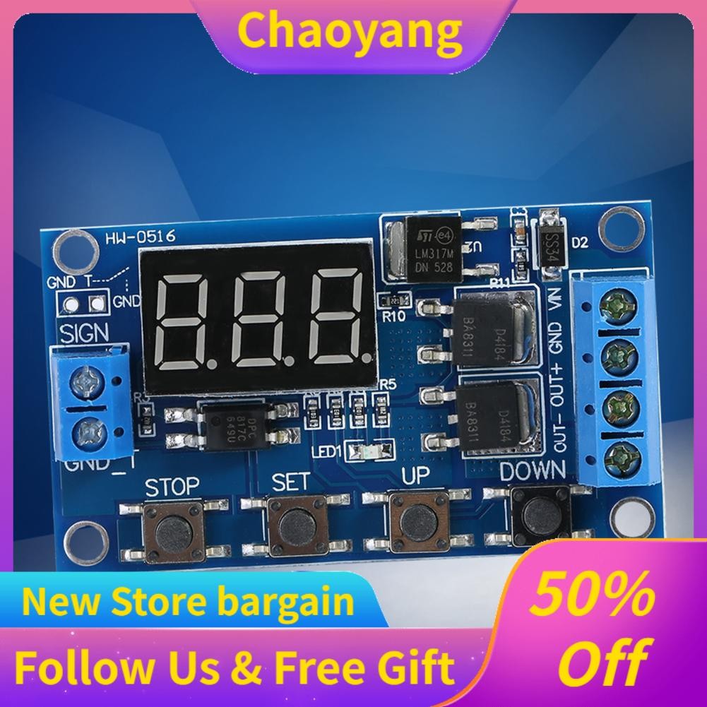 Chaoyangmall DC 5-36V Digital LED Relay Board Dual-MOS Cycle Timing Circuit Switch Timer Delay ...