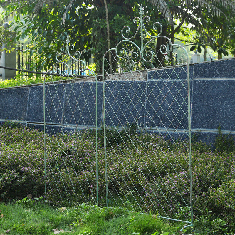 American Style Outdoor Vintage Iron Garden Trellis Rose Flower Stand ...