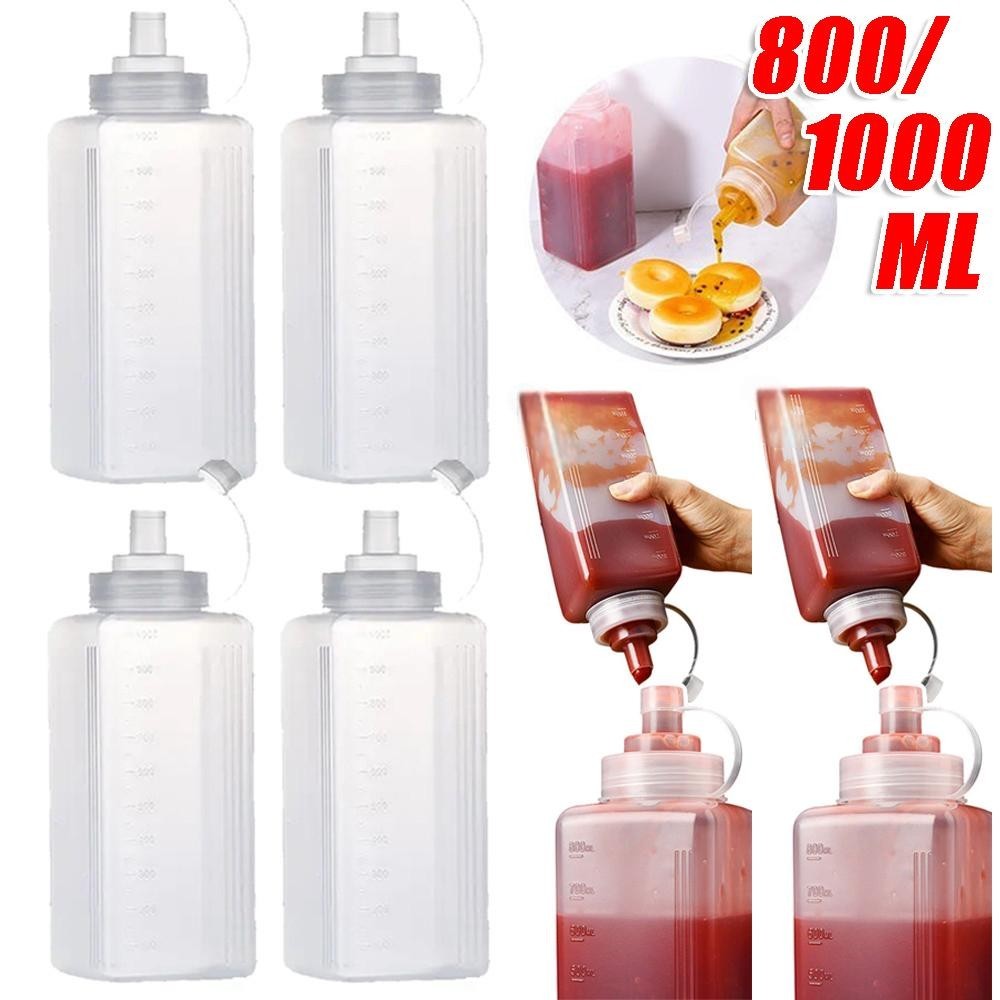 1/2/3Pcs Leakproof Plastic Squeeze Bottles for Condiments Easy Squeeze ...