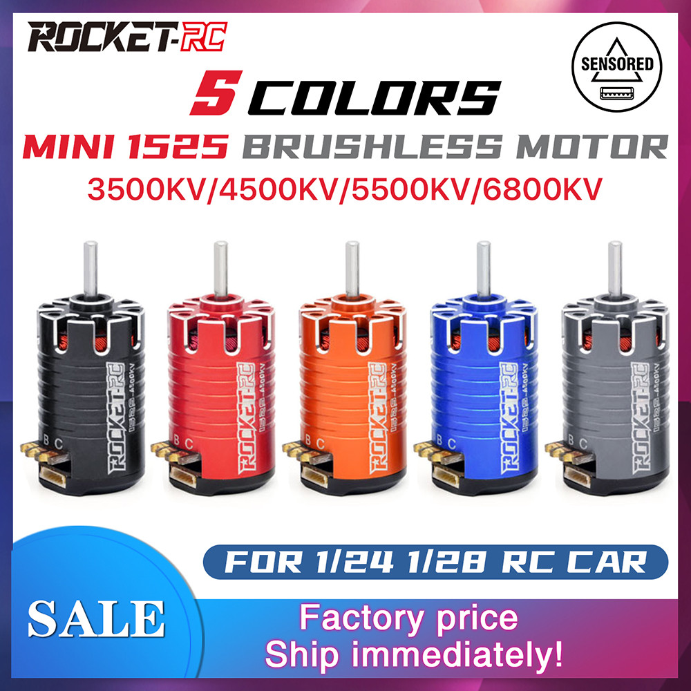 ROCKET-RC MINI 1525 Sensored Brushless Motor For 1/28 1/24 Mini RC Cars ...