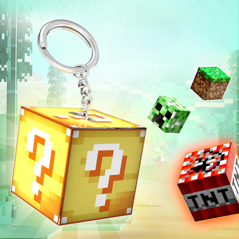 A Minecraft Movie Collectible Creeper TNT Model Minecraft Keychain MC ...