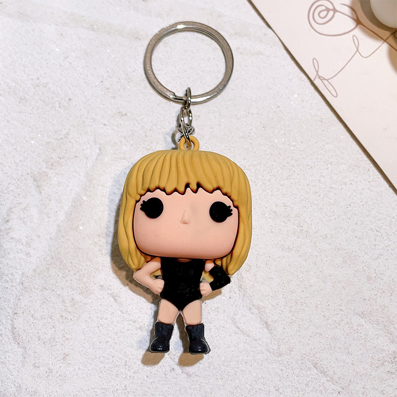 N2HAO Singer Taylor Swift Keychains Silicone Swift Figure Keychain For ...