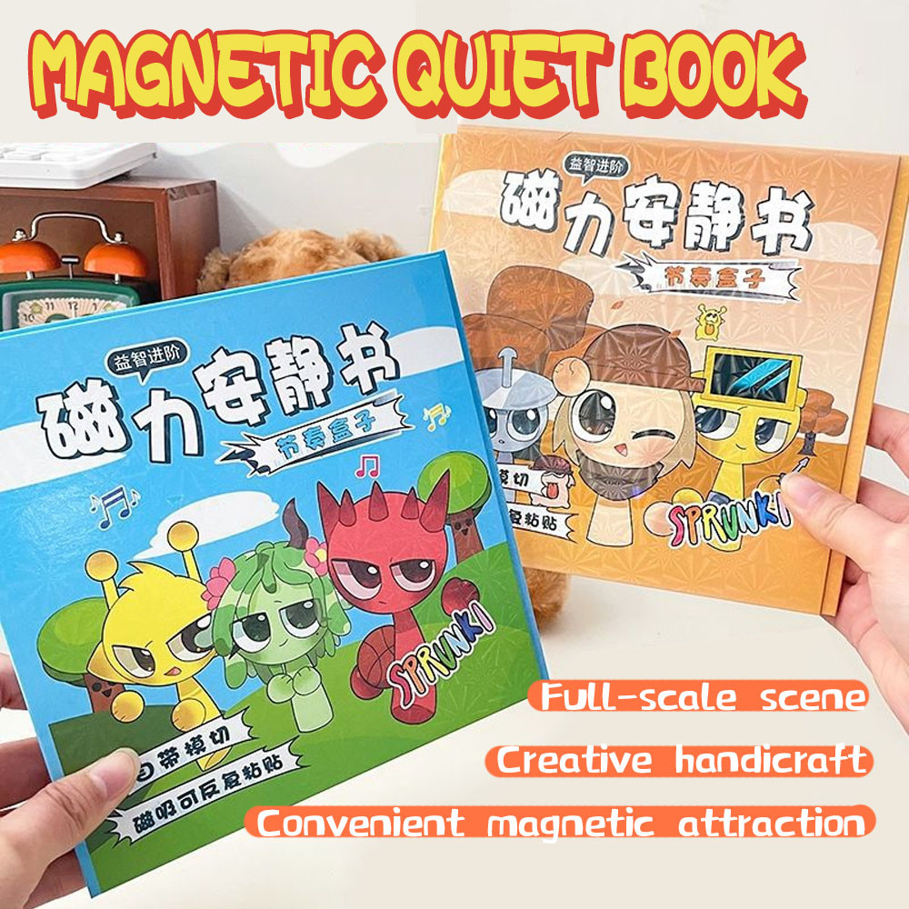 18cm Sprunki Incredibox Theme Series Magnetic Quiet Book Magnetic Toy ...