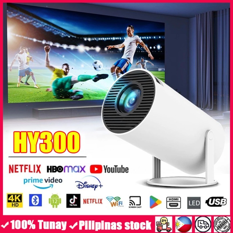 Projector HY300 Full HD 1080P 4K Wi-Fi Bluetooth Netflix YouTube with ...