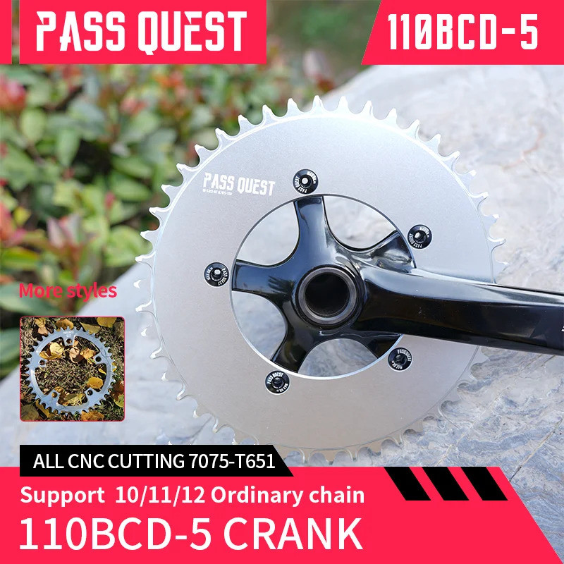PASS QUEST-110bcd Chainring Foldable Bicycle Chainwheel, Round, Narrow ...