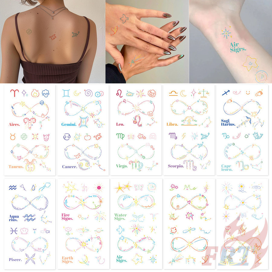 ️10Sheets/Set Mobius Strip . Constellation Temporary Tattoo Stickers ...