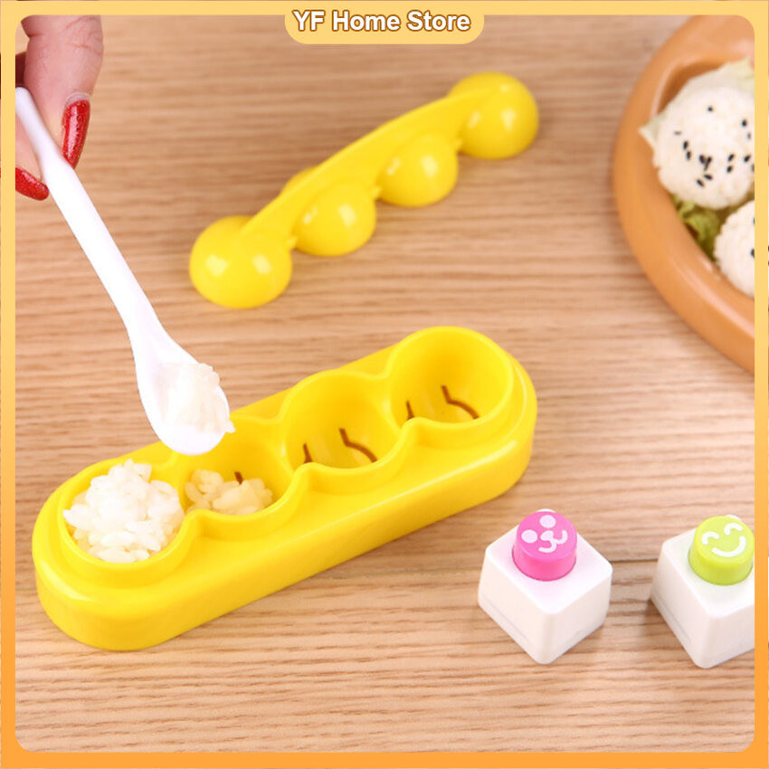 Rice Ball Mold Mini Rice Ball Molder Maker Emoticon Cutting Stamp Bento ...