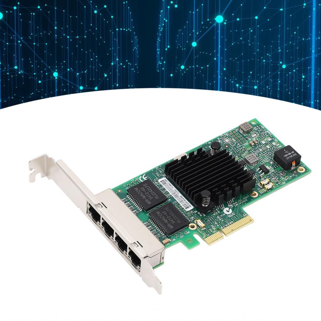 Haichao Gigabit Ethernet Card PCIe Network Adapter I350AM4 Chip Easy To ...