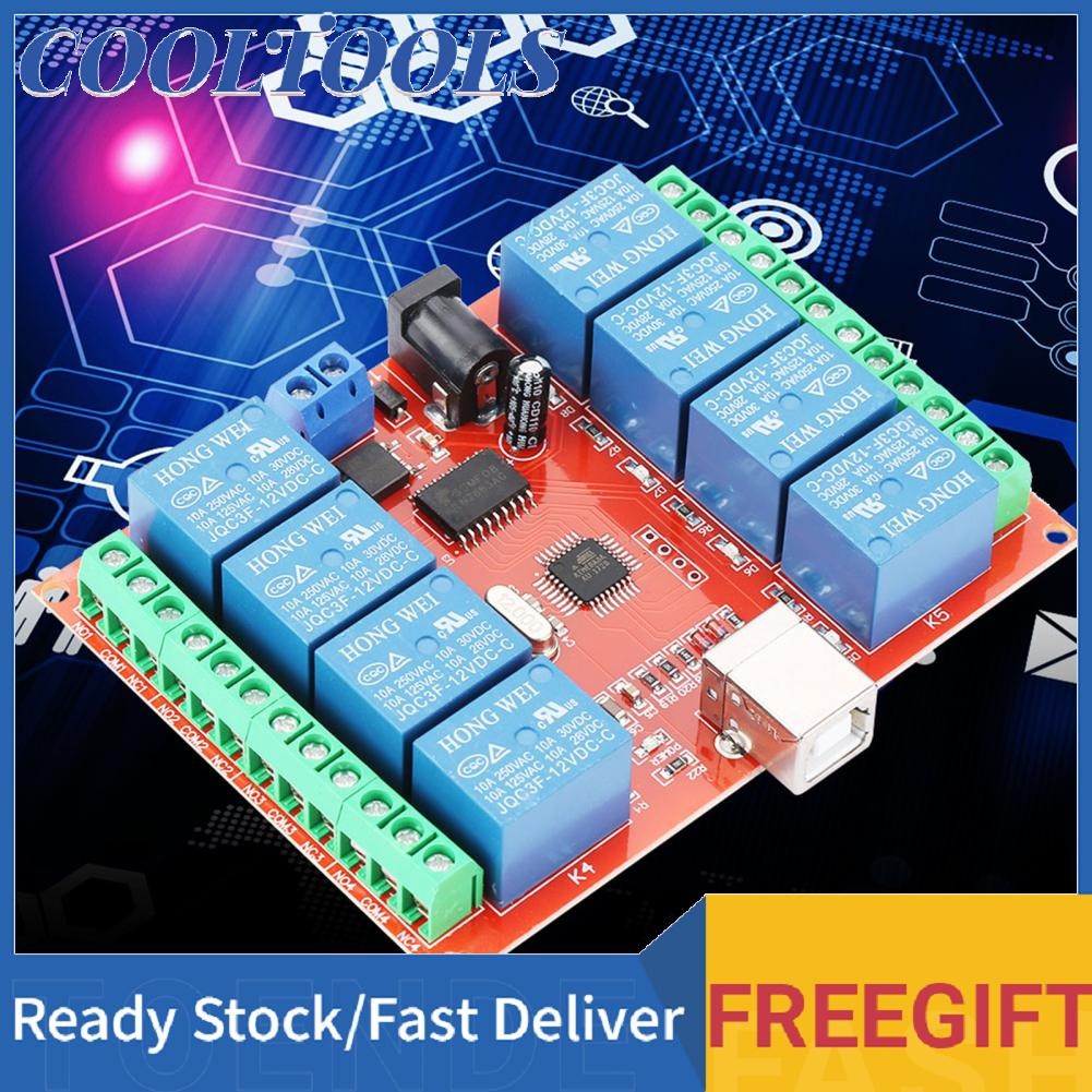 Cooltools 12V 8-channel Computer USB Controller Switch Relay Module PC ...