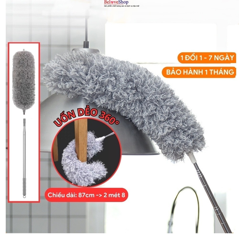 2m8 Foldable Long Handle Fiber Ceiling Brush - 360 Degree Retractable ...