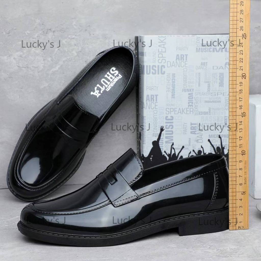 SHUTA(LJ679) men's black shoes high-end office casual business school ...