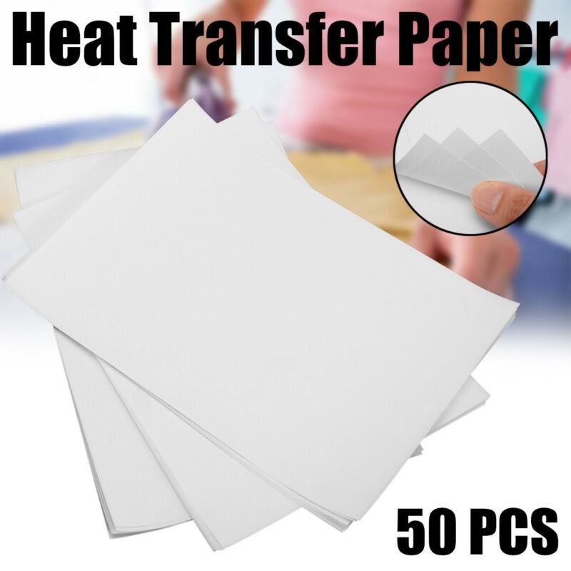 【DAISYG】50pcs A4 Heat Thermal T-shirt Printing White Transfer Paper For ...