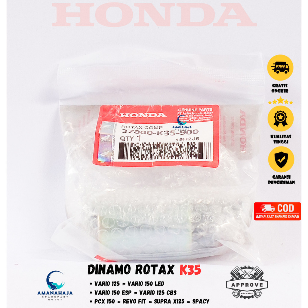 (GUARANTEE) Ori DYNAMO FUEL PUMP ROTAX MOTOR HONDA REVO F1 / VARIO 150 ...