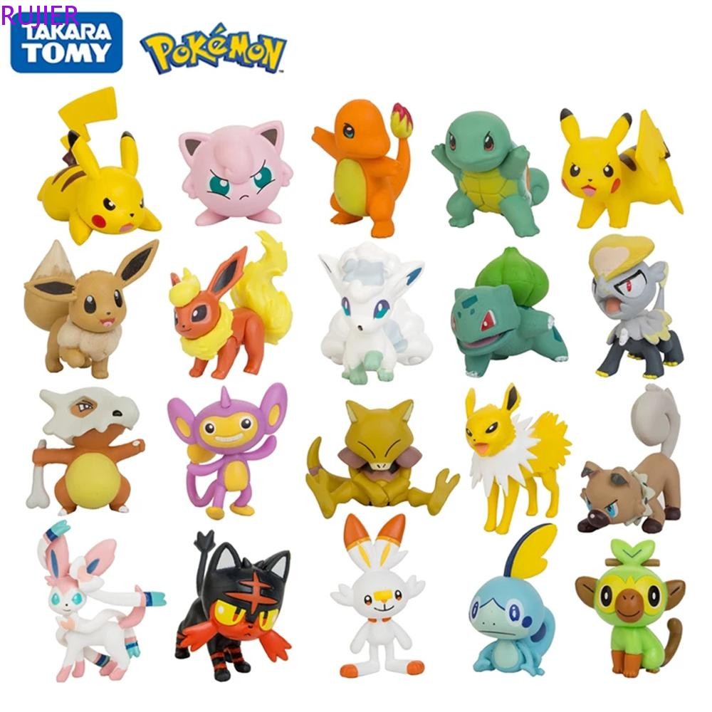 RUJIER Pikachu Figures Litten Collection Figures Dolls Squirtle ...
