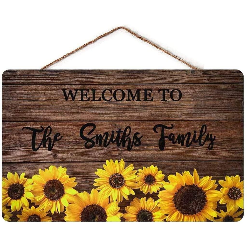 Customizable Personalized Signage Sunflower Sign Welcome Sign Indoor ...