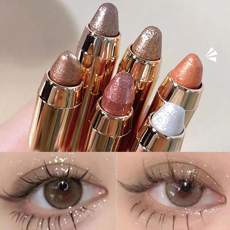 Lazy Double-Headed Eyeshadow Pen Highlighter Lying Silkworm Pen Double ...