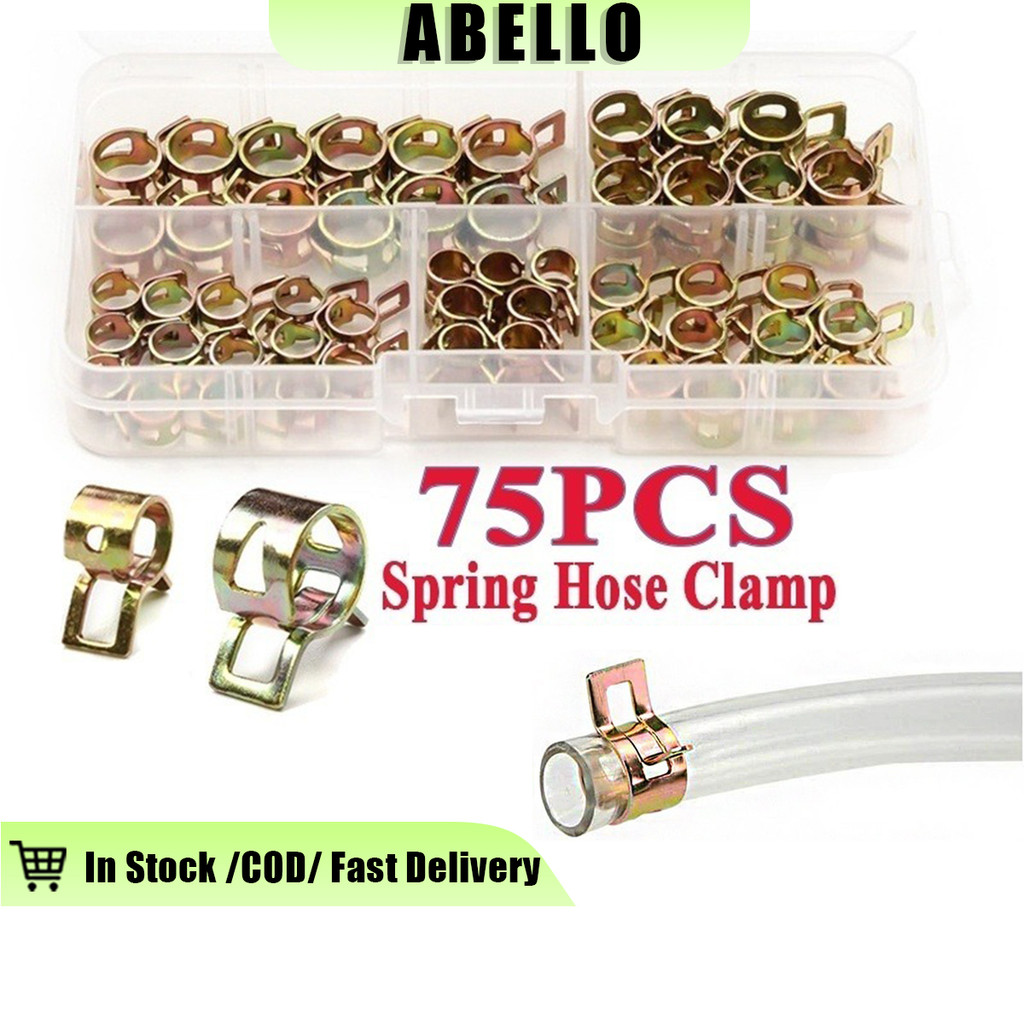 75Pcs Tube Clamp Spring clamps Fuel line clamps Hose Clamp 6/7/8/9/10mm ...