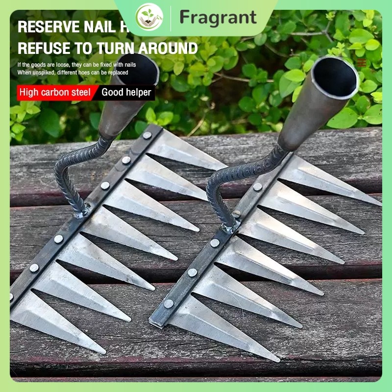 Agricultural rake, manganese steel toothed rake, weeding tool, nail ...