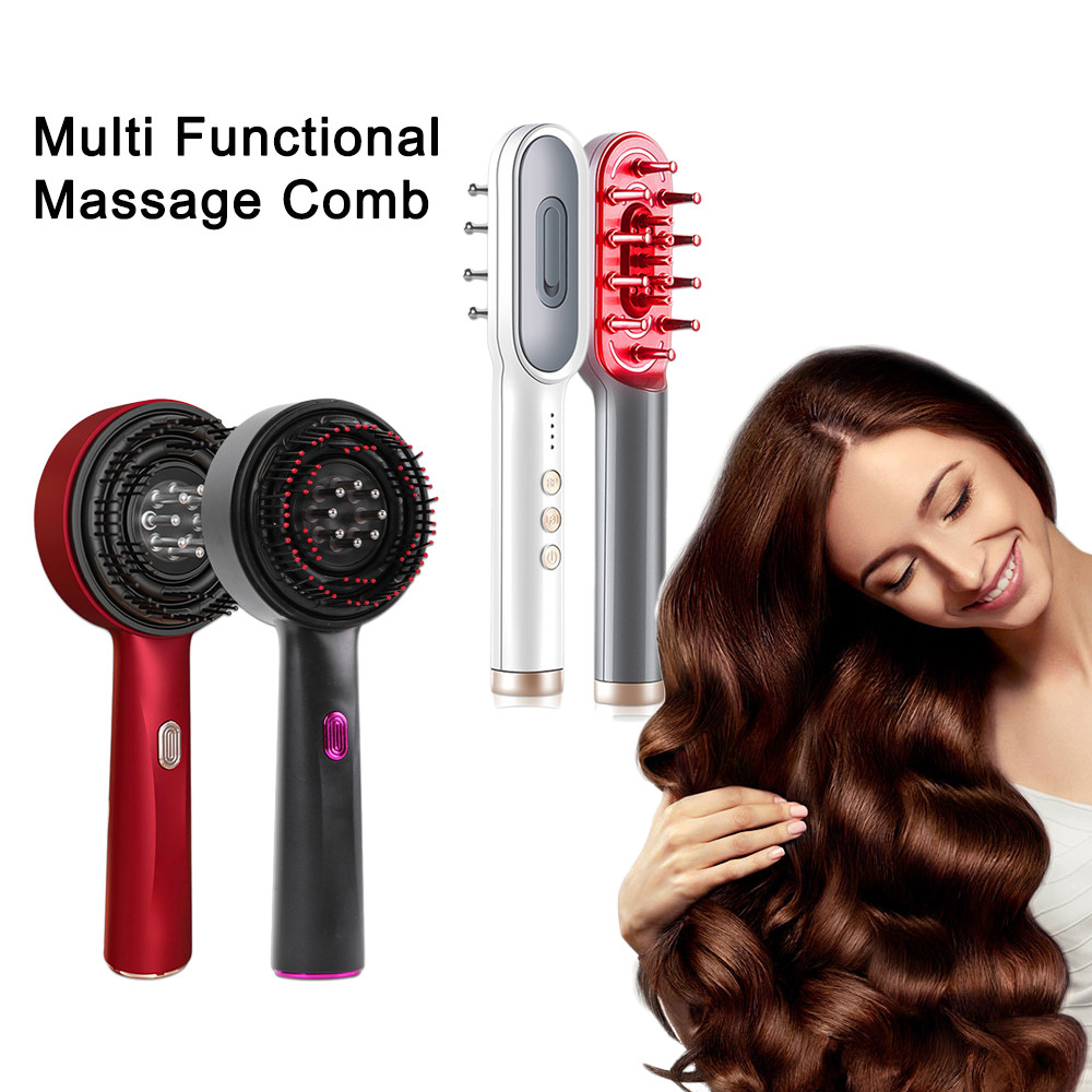 Electric Massage Comb Portable Red Light Laser Comb for Hair Follicle ...