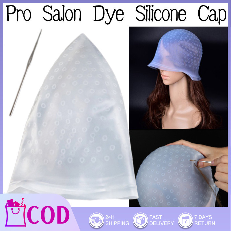 Sunlight Professional Salon Dye Silicone Cap Highlight Rubber Frosted ...