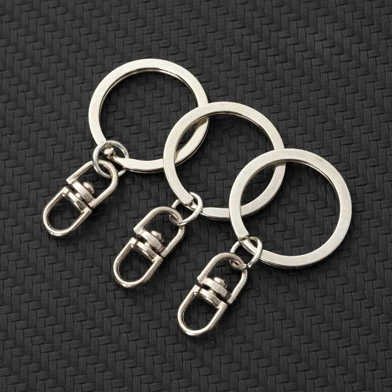 10pcs 25mm Flat Key Ring Pendant 8-Character to White K Keychain Photo ...