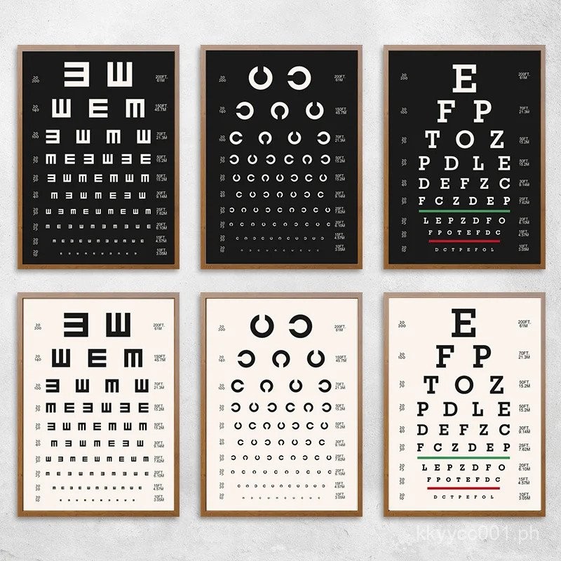 Visual Acuity Eye Exam Chart Posters and Prints Vision Test Tables ...