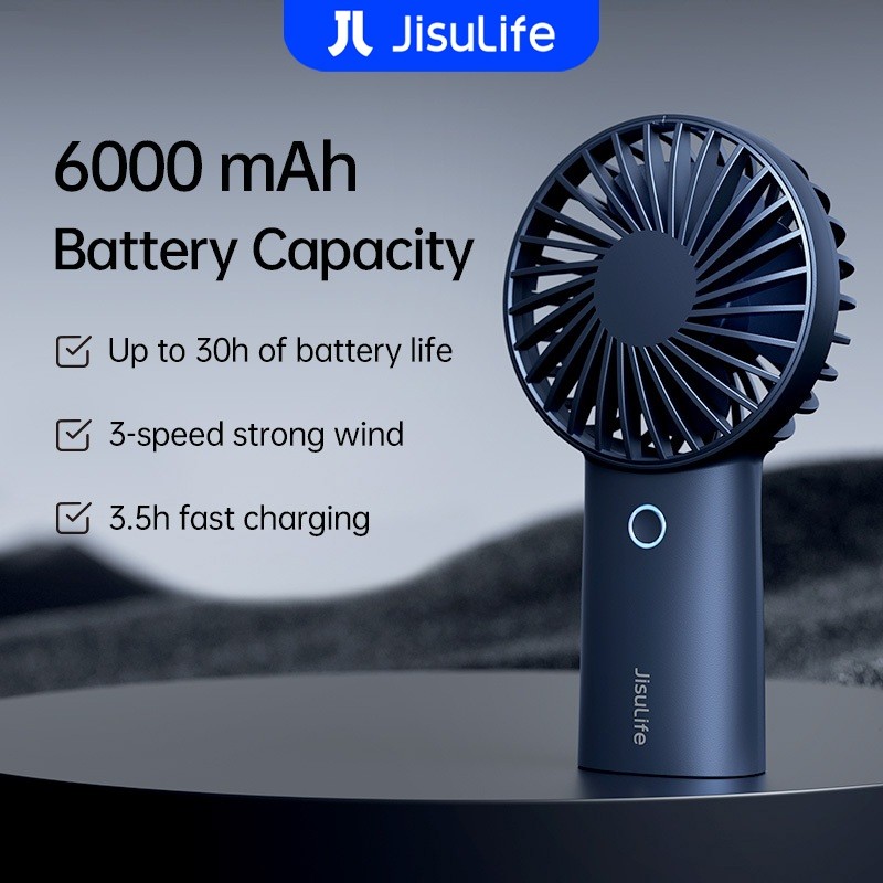 JISULIFE Handheld Fan Life3 Portable Fan Mini Rechargeable Fan with 3 ...