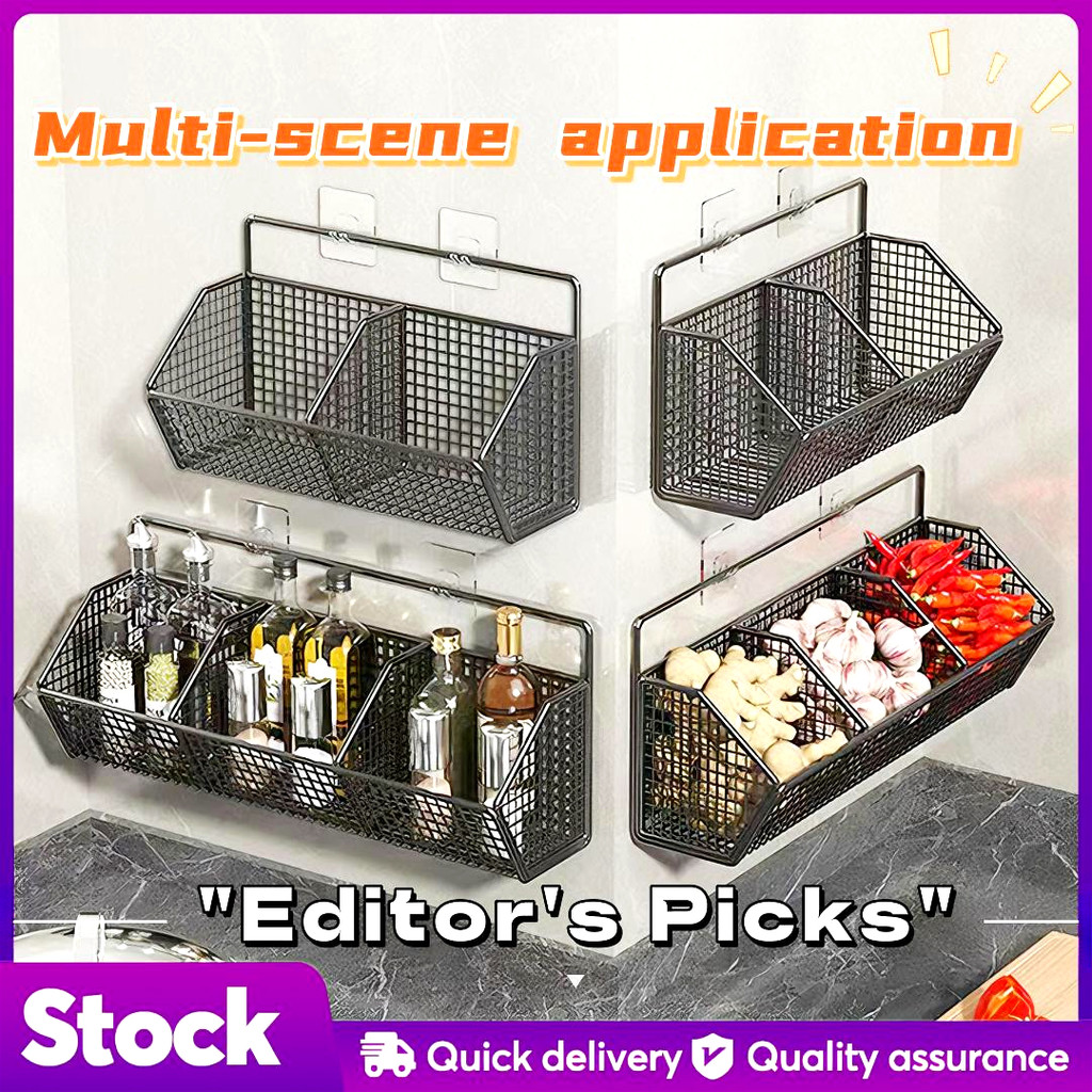 kitchen condiments organizer rack Seasoning storage Onion fruit basket ...