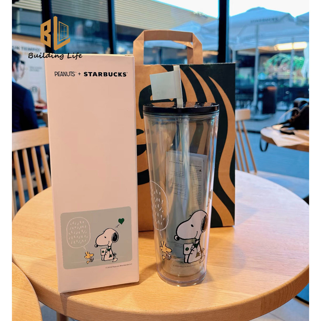 Starbucks Cup 2025 Snoopy Snoopy Co-branded Ins Style Cute Cartoon Peripheral Gift Drinking Cup ...
