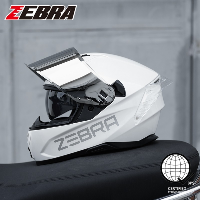 ZEBRA 2023 PLAIN full face helmet motorcycle dual visor for women with ...