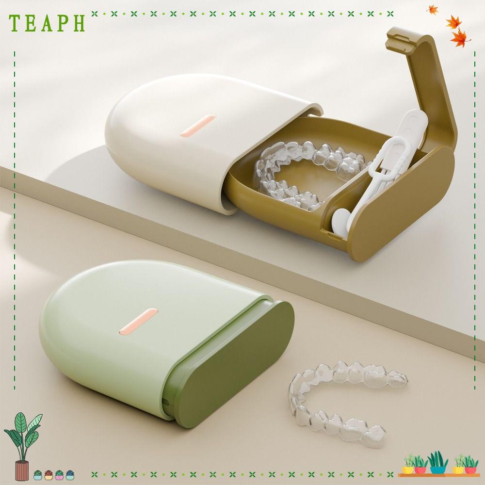 TEAPH Denture Retainer Container, Portable Mini Braces Storage Box, ABS ...