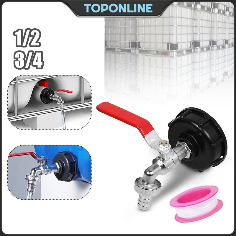 IBC Tank Tap Adapter IBC Water Tank Faucet with 1/2'' 3/4'' S60*6 ...