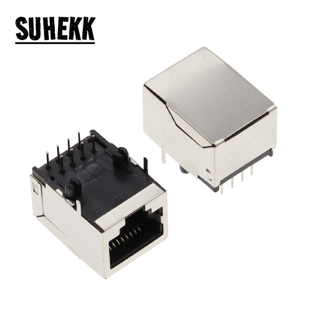 5PCS RJ45 Network Ethernet 8P8C Female Socket Connectors 8Pin PCB Mount ...