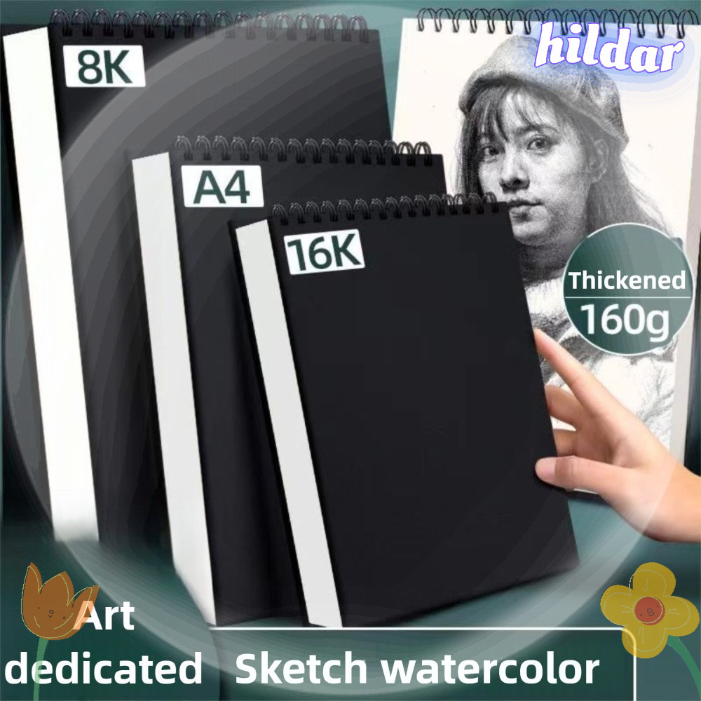 HILDAR 8K 16K Coil Sketchbook, 30 Sheets Spiral Bound Thick Drawing ...