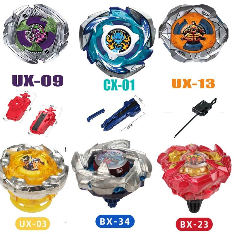 Beyblade X samurai saber UX-09 Silver Wolf BX-34 Cobalt Dragoon BX-23 Phoenix Wing Beyblade ...