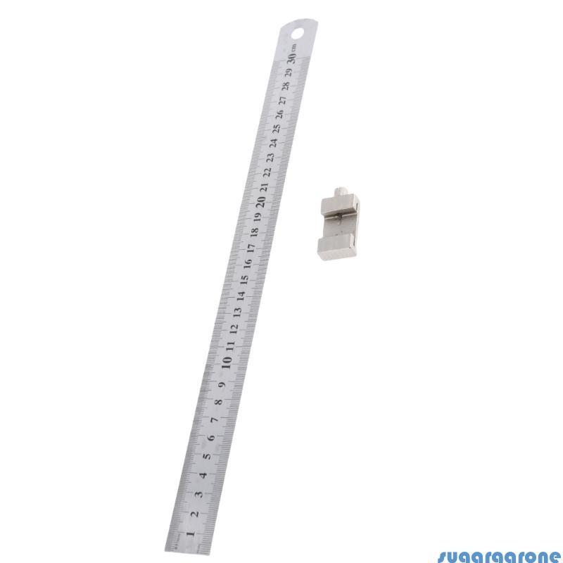 Sugar Woodworking Precision Pocket Ruler Metal Slide Stop Marking Ruler ...