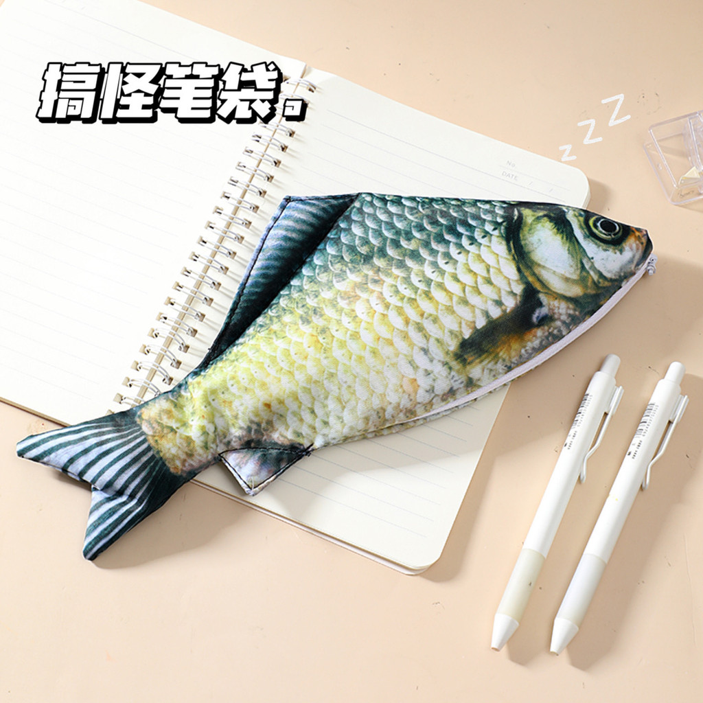 1Pc Creative Fish Shape Pencil Case Stationery Box Pencil Bag Coin ...